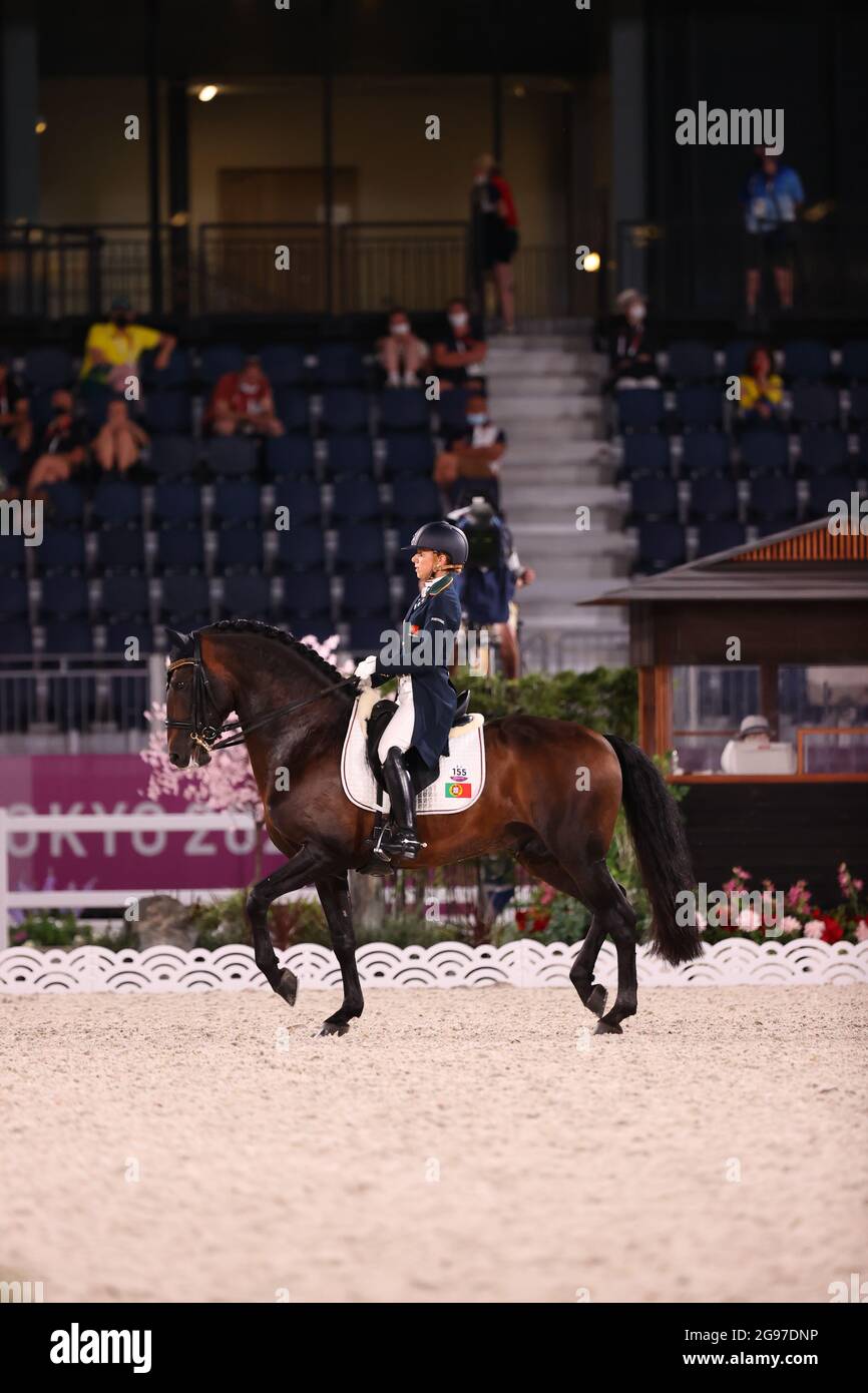 Tokyo, Japan. 24th July, 2021. Maria Caetano (POR) riding Fenix De ...