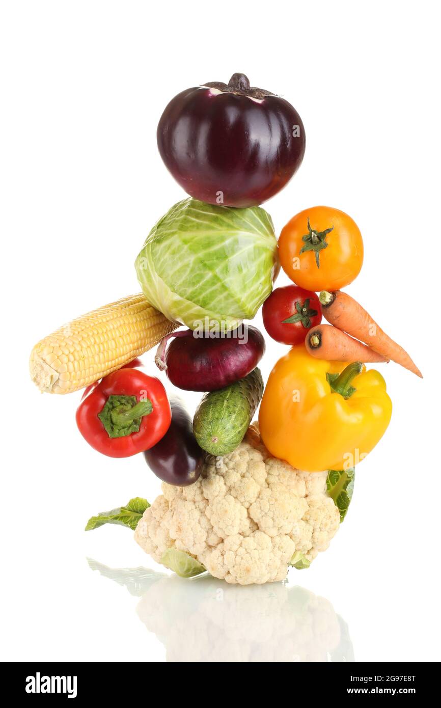 Fresh vegetables isolated on white Stock Photo - Alamy