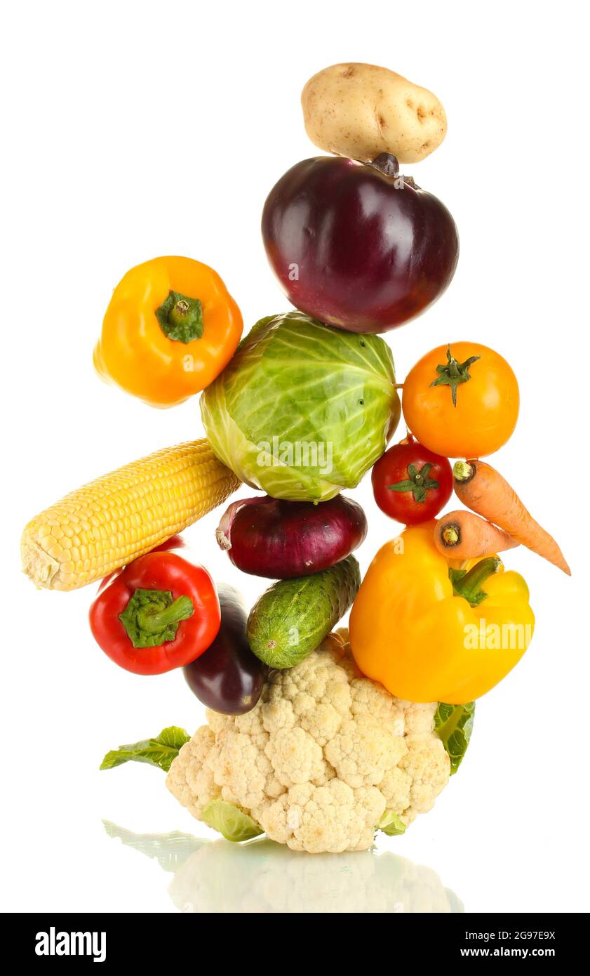 Fresh vegetables isolated on white Stock Photo - Alamy