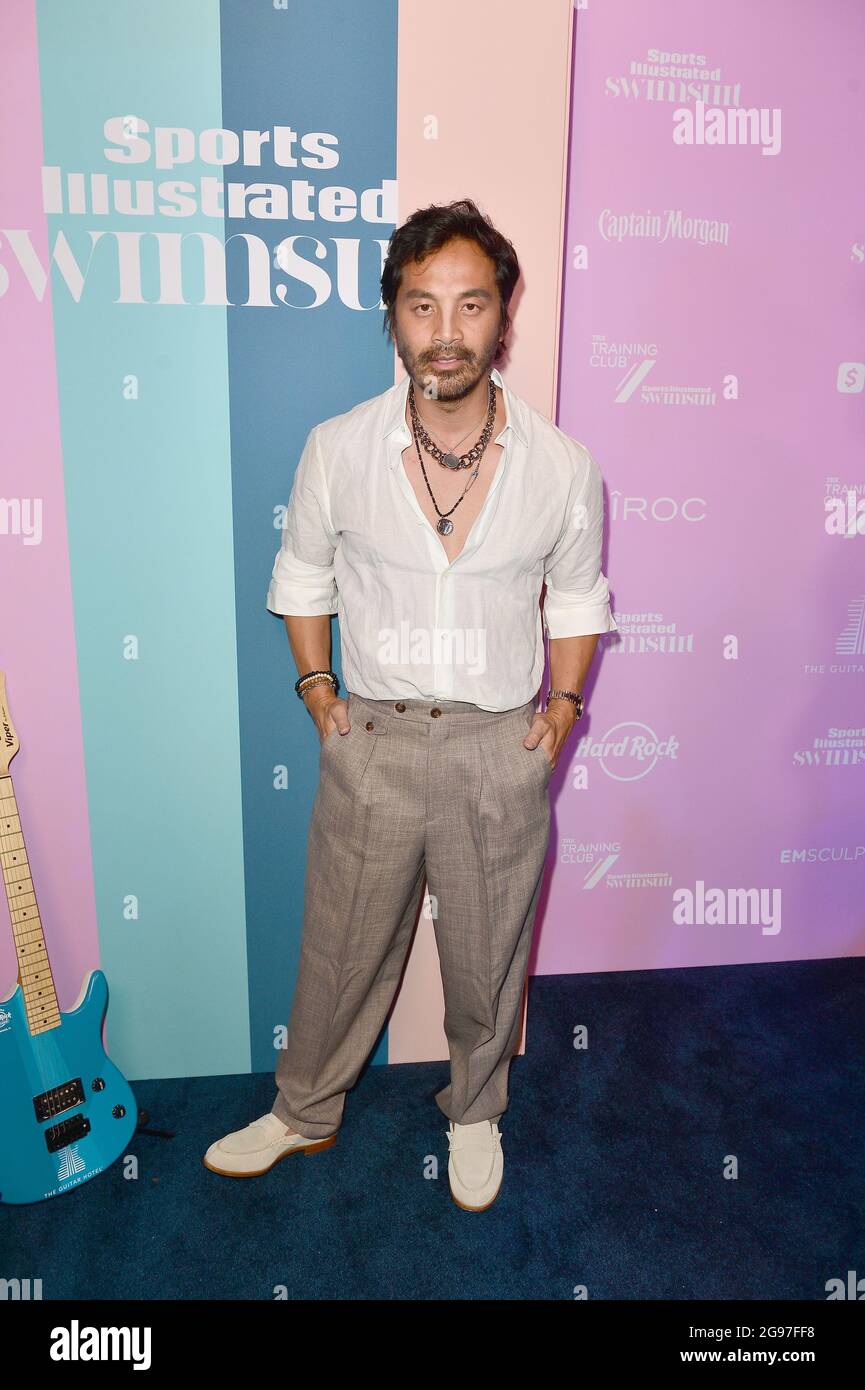 Yu Tsai attends Sports Illustrated Swimsuit 2021 Issue Cover Reveal ...