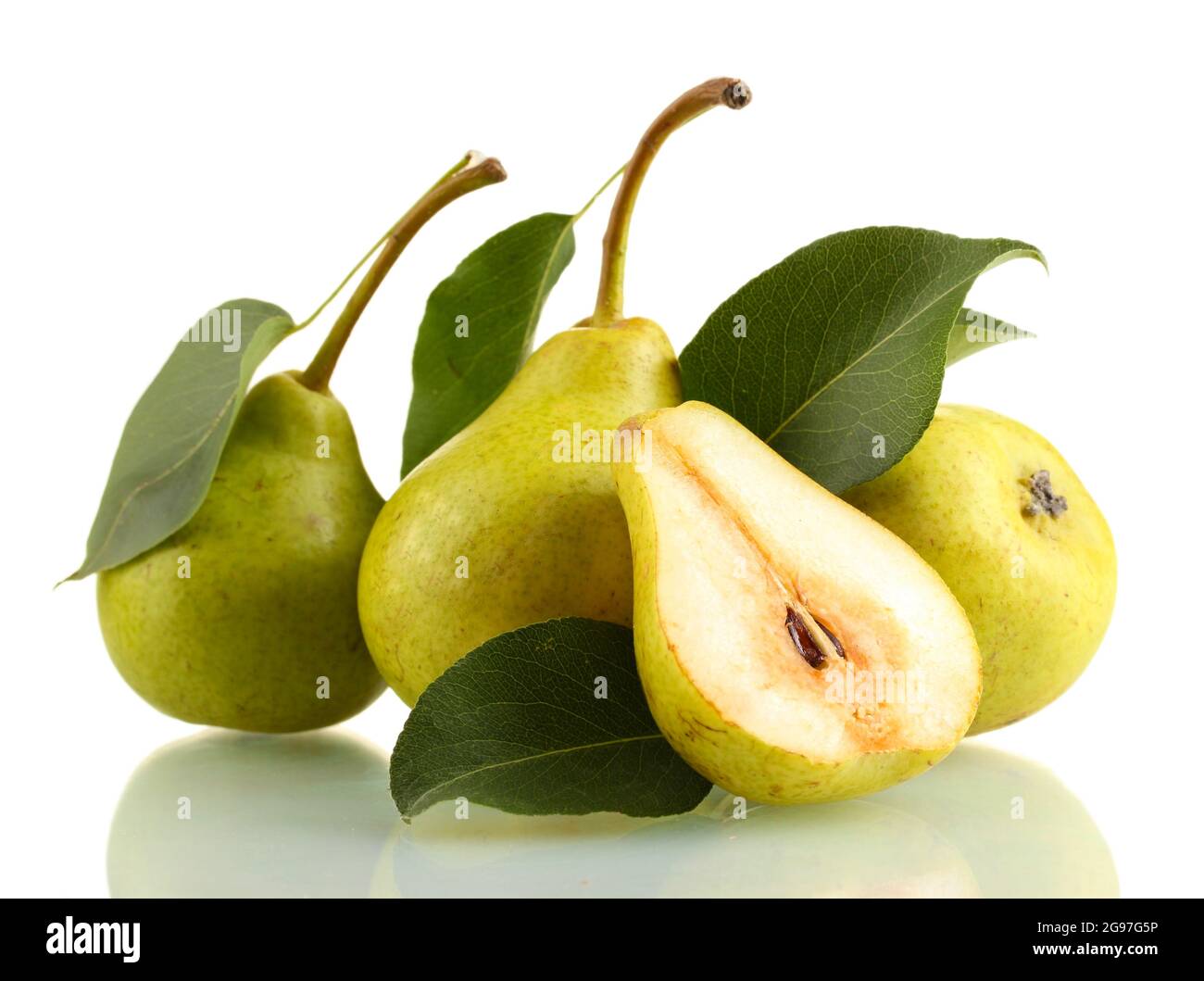 Juicy flavorful pears isolated on white Stock Photo - Alamy