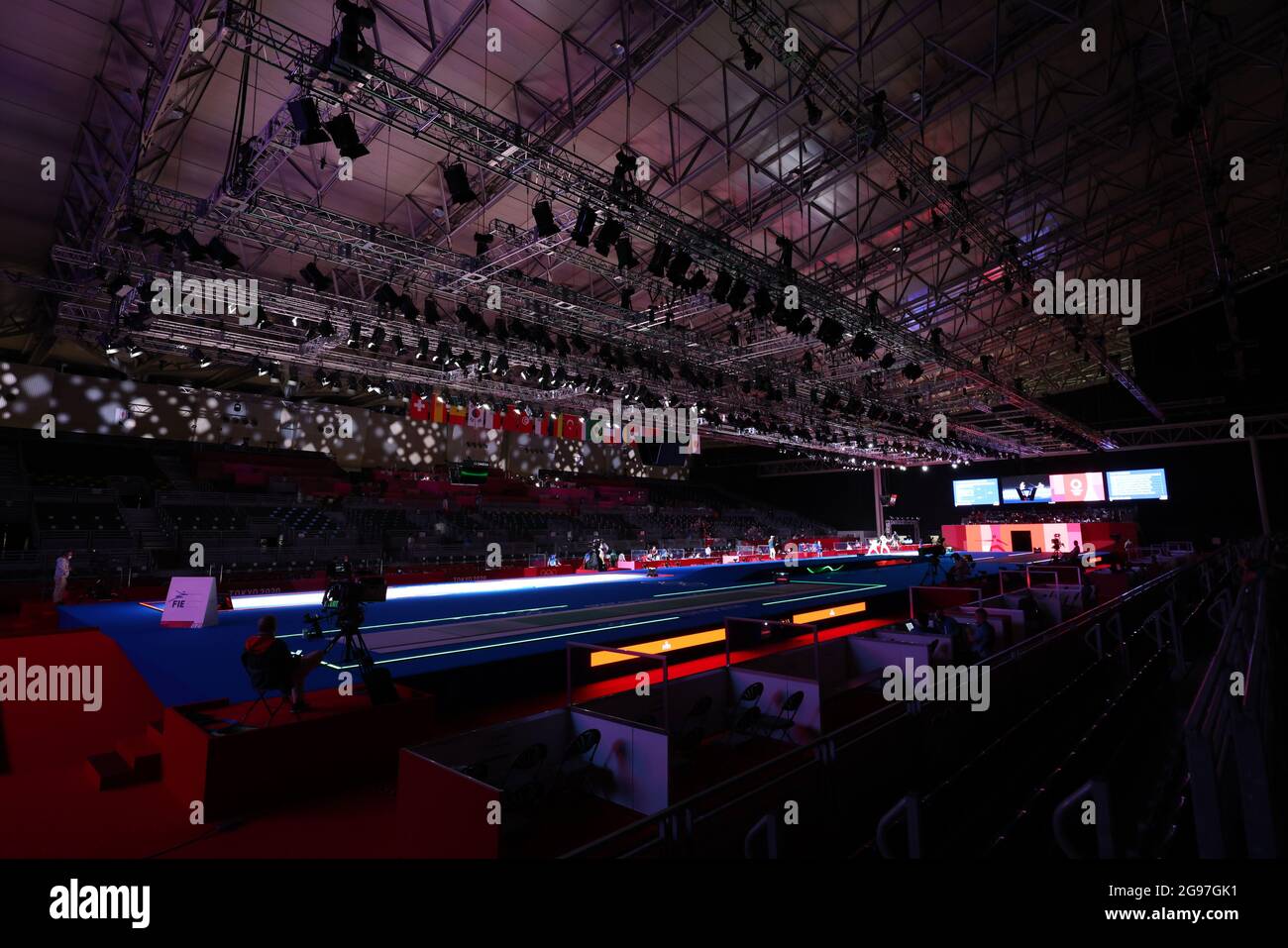 Chiba, Japan. 25th July, 2021. Bthe Makuhari Messe Hall B Fencing ...