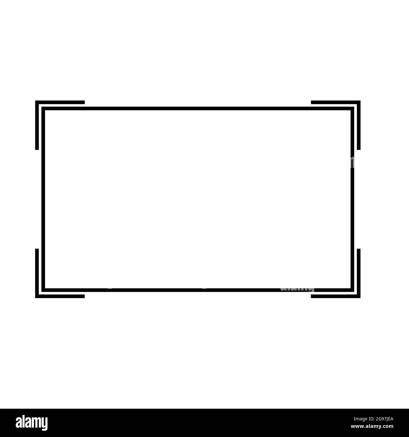 frame icon on white background. frame border line sign. vintage frame ...