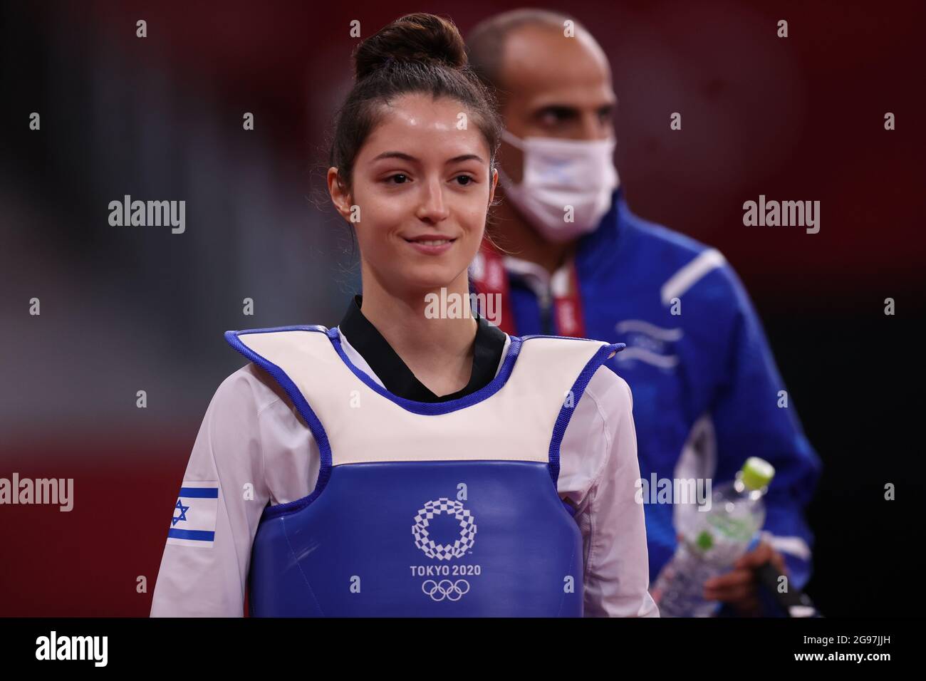 Chiba, Japan. 24th July, 2021. Abishag Semberg (ISR) (blue) vs Victoria ...