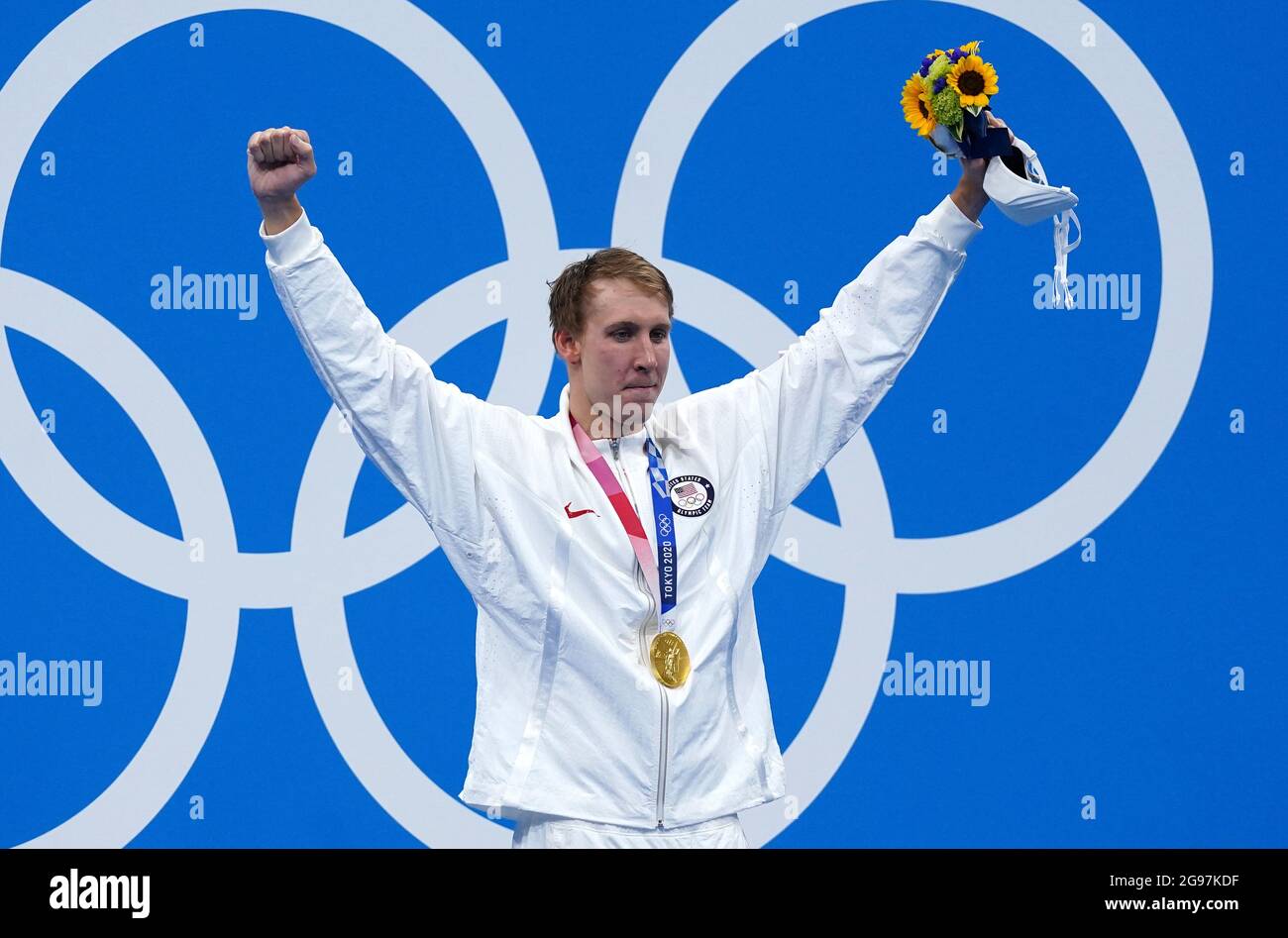 USA's Chase Kalisz celebrates with his gold medal after wining The ...