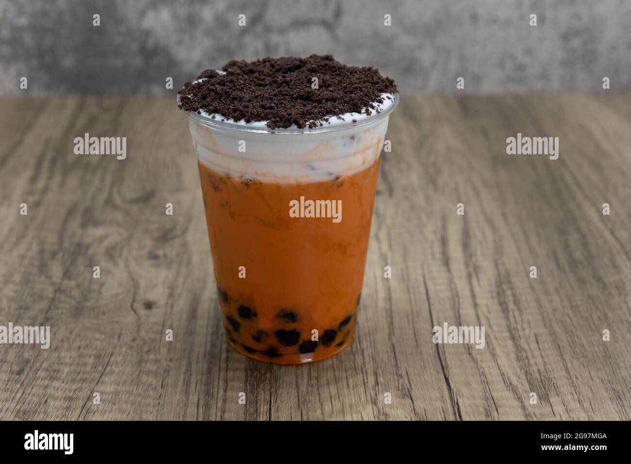 Chocolate cookie thai tea cold beverage mixes iced boba drink for a ...