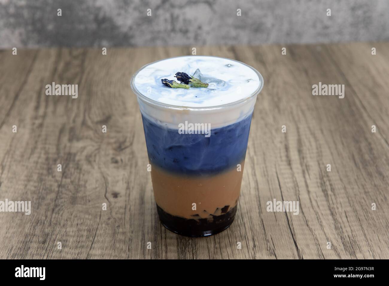 Blue coffee cold beverage mixes iced boba drink for a refreshing ...