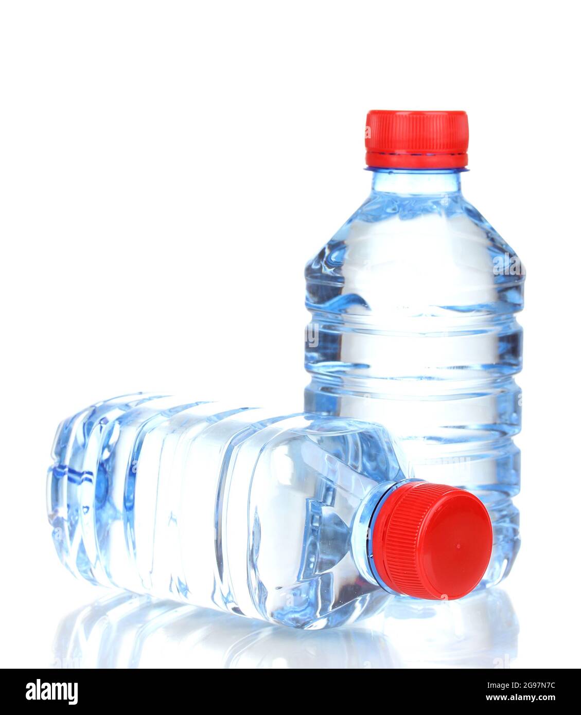 plastic bottles of water isolated on white Stock Photo - Alamy