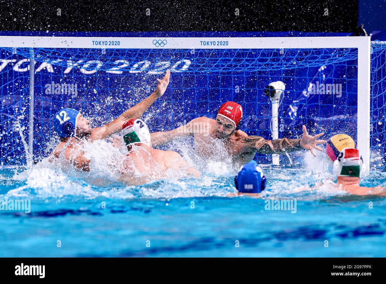 TOKYO, JAPAN - JULY 25: Angelos Vlachopoulos of Greece, Daniel Angyal ...