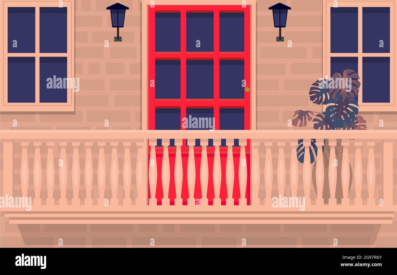 Balcony hotel view Stock Vector Images - Alamy