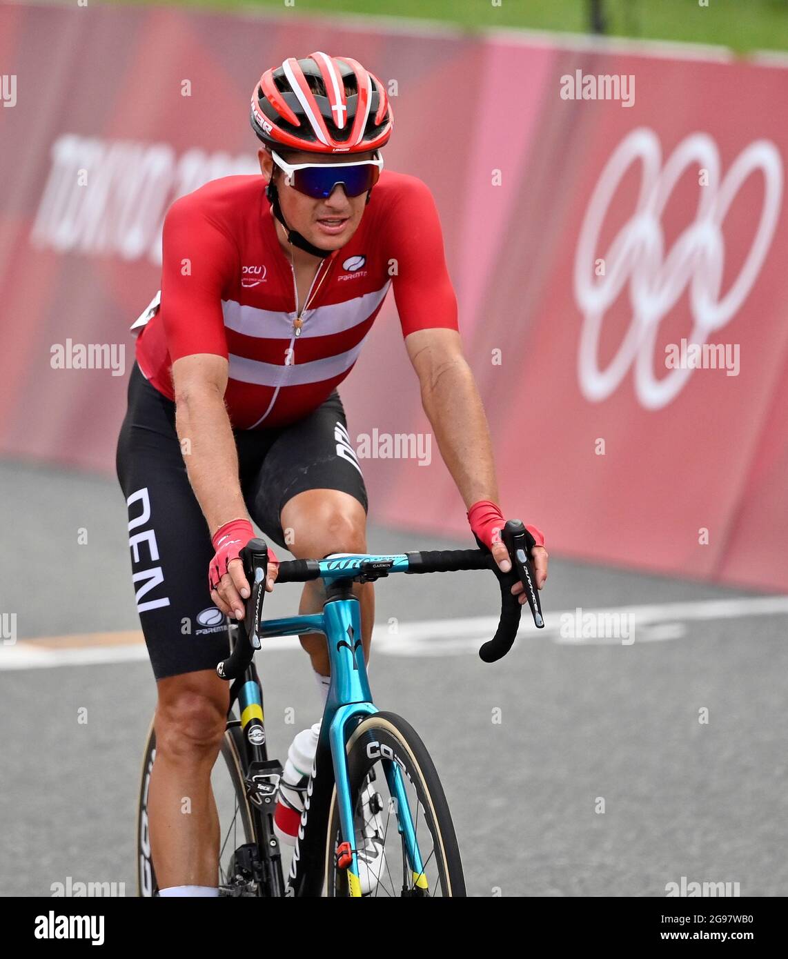 Tokyo, Japan. 24th July, 2021. Jakob Fuglsang of Denmark in action ...