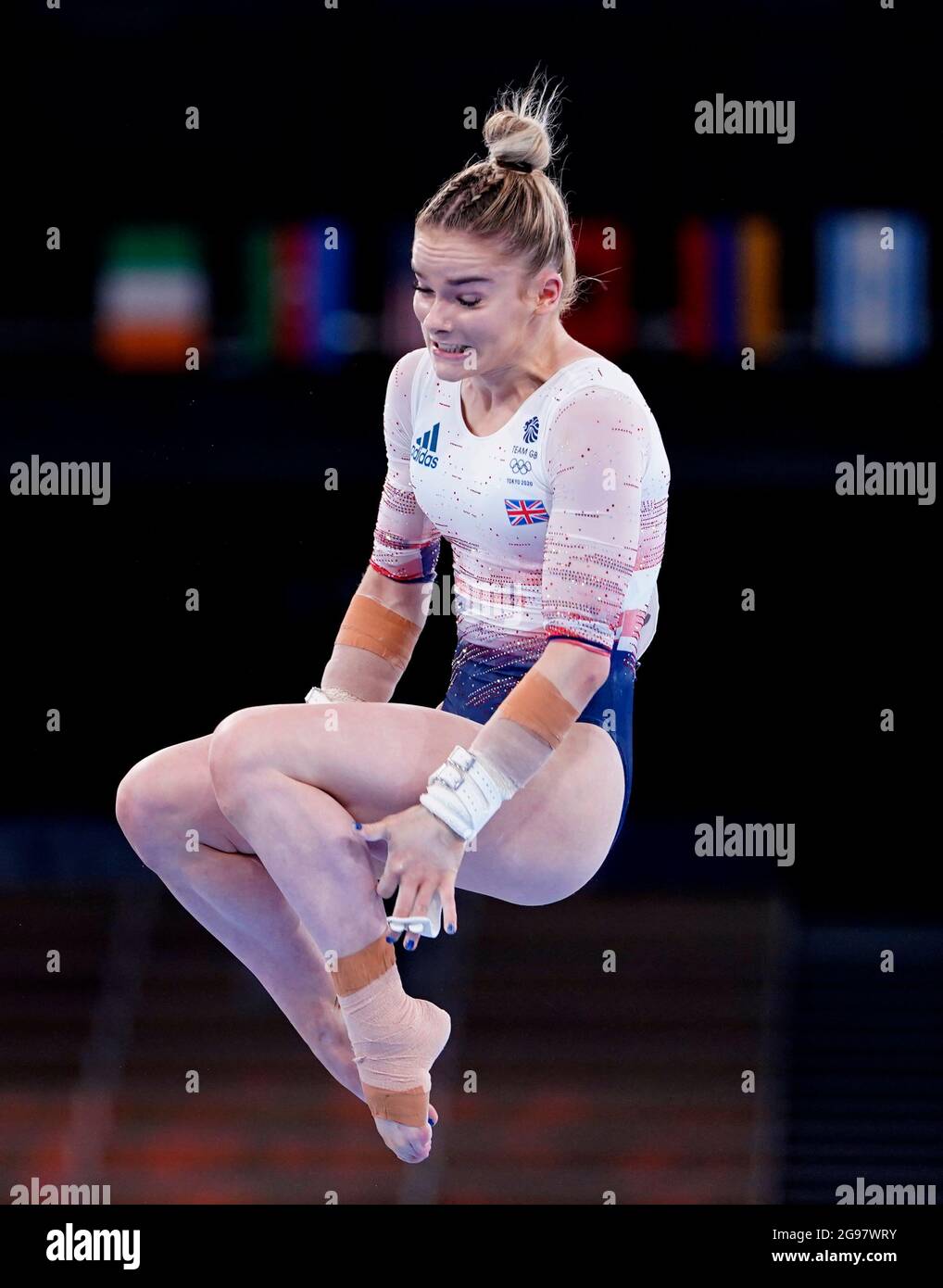 Great Britain's Alice Kinsella in action on the uneven bars during the ...