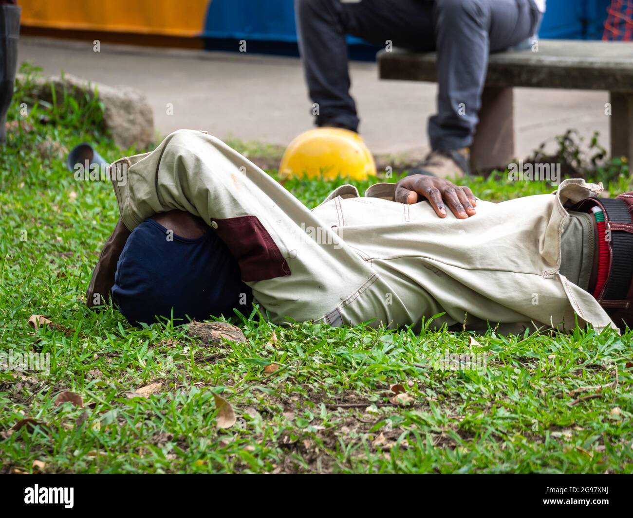 Man Face Covered Park High Resolution Stock Photography and Images - Alamy