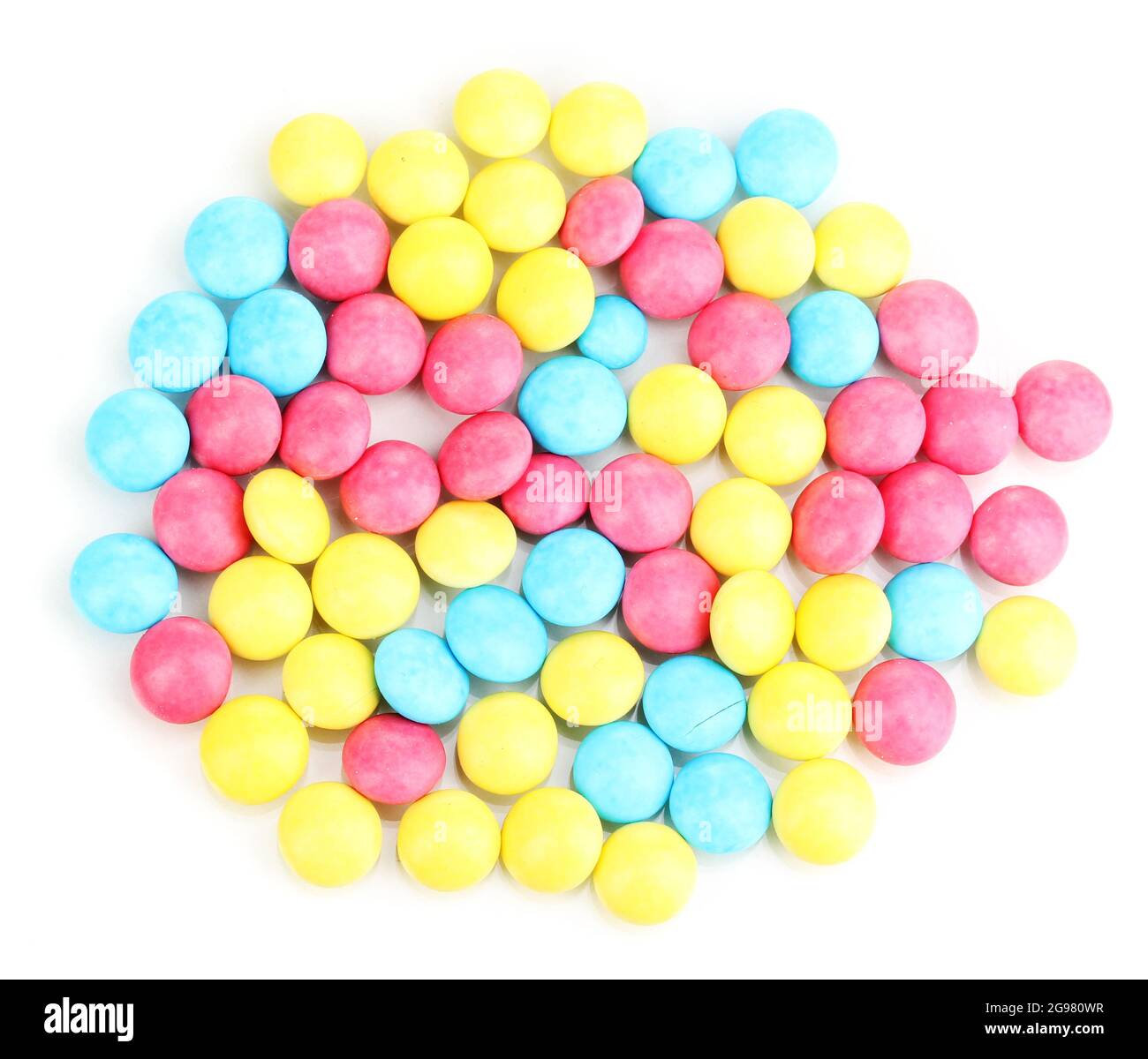 Color candies isolated on white Stock Photo - Alamy