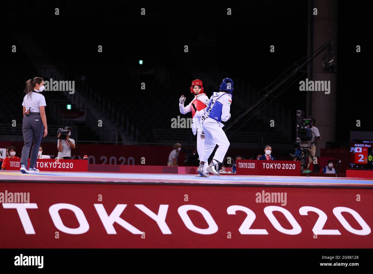 Chiba, Japan. 25th July, 2021. Mayu Hamada (JPN) Taekwondo : Women's -57kg Round of 16 during ...