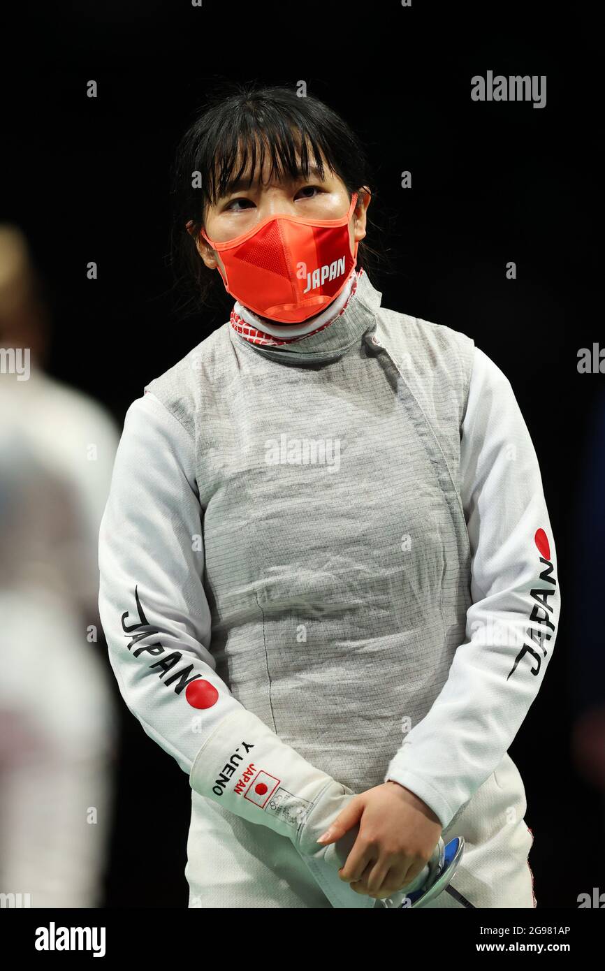 Chiba, Japan. 25th July, 2021. Yuka Ueno (JPN) Fencing : Women's Foil Individual Round of 32 ...