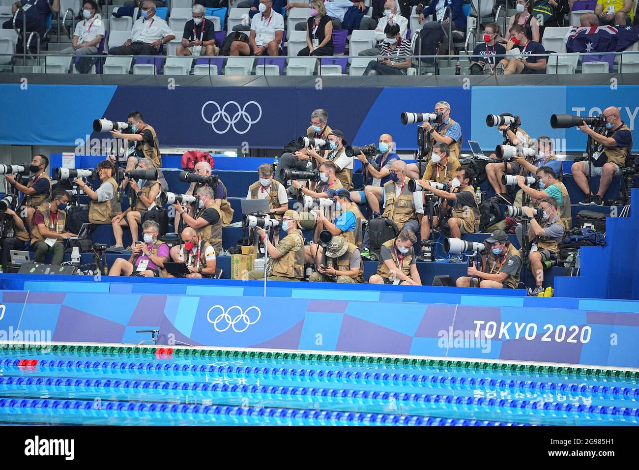 Tokio, Japan. 25th July, 2021. Swimming: Olympics, at the Tokyo ...