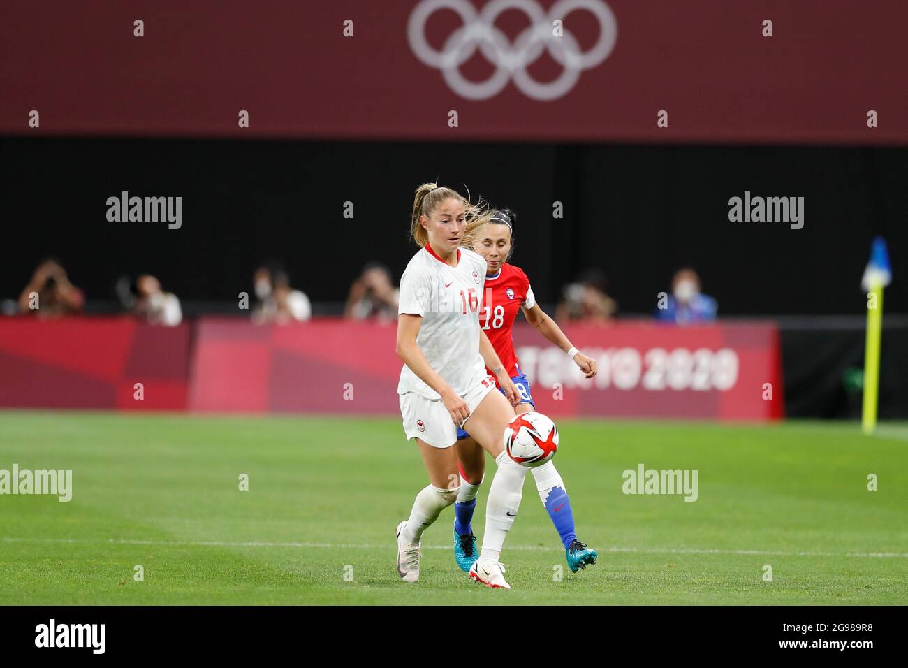 Sapporo, Japan. 24th July, 2021. Janine Beckie (CAN) Football/Soccer ...