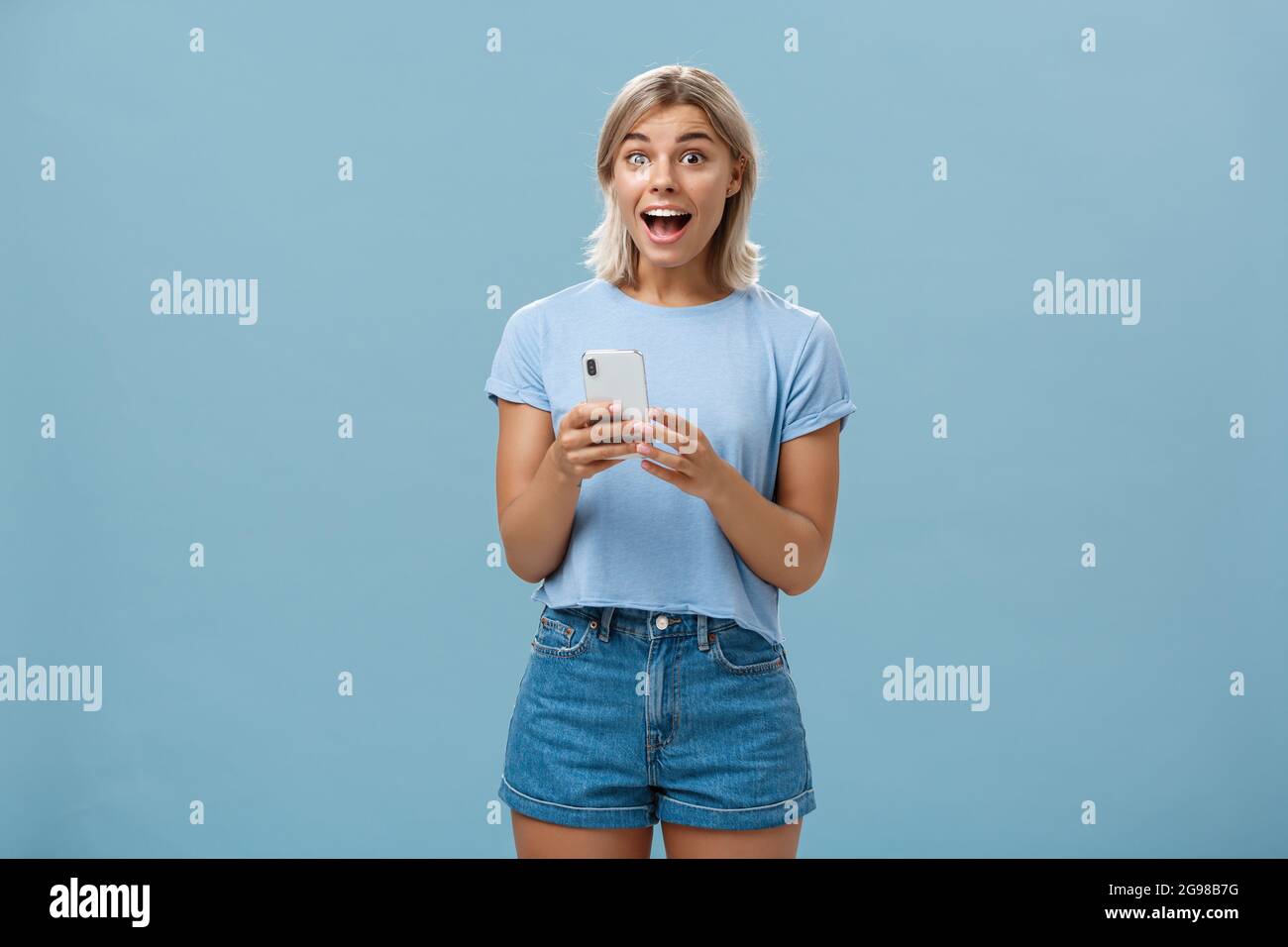 So happy receive premium for free reacting with enthusiasm and ...