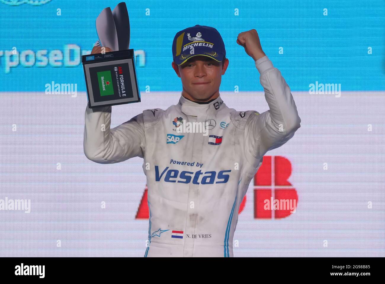 Excel Circuit, Docklands, London, UK. 24th July, 2021. Formula E London ...