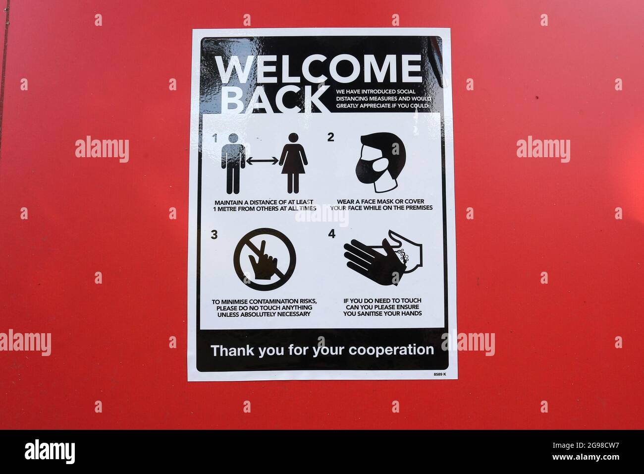 General view of a Welcome Back sign ahead of Essex Eagles vs Hampshire ...