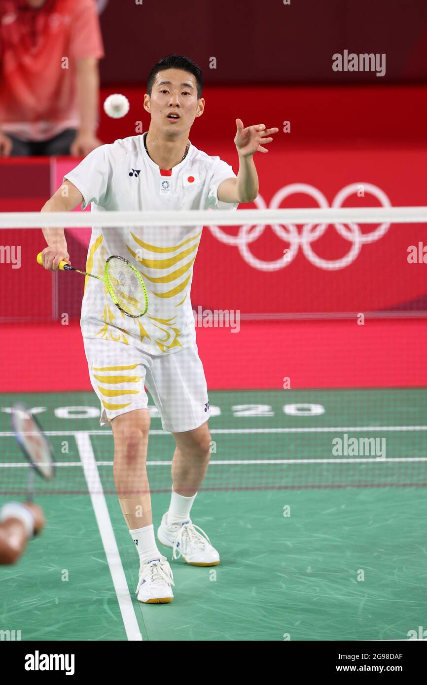 Tokyo, Japan. 25th July, 2021. Kanta Tsuneyama (JPN) Badminton : Men's ...