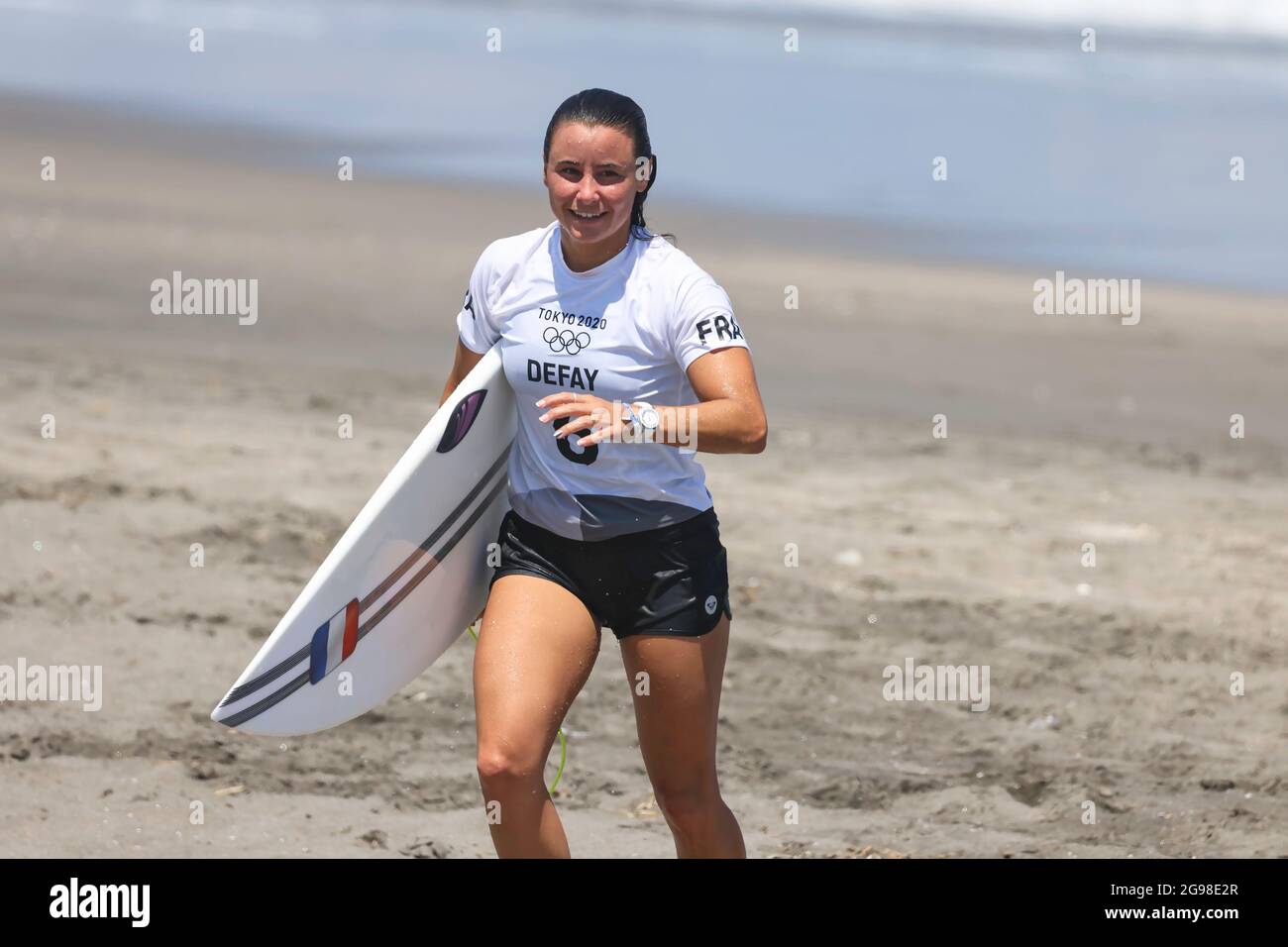 Chiba, Japan. 25th July, 2021. Johanne Defay (FRA) Surfing : Women's ...