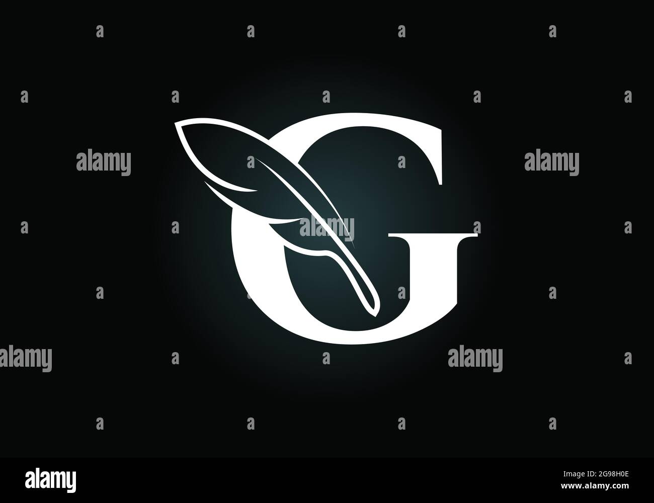 Initial B monogram alphabet with a feather. Font emblem. Law firm icon ...