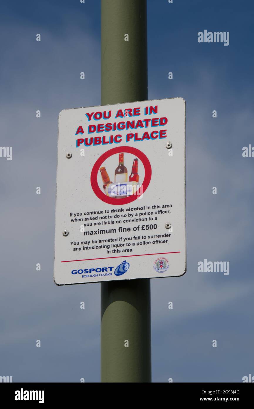 Illustrated sign indicating you are in a designated public place and ...