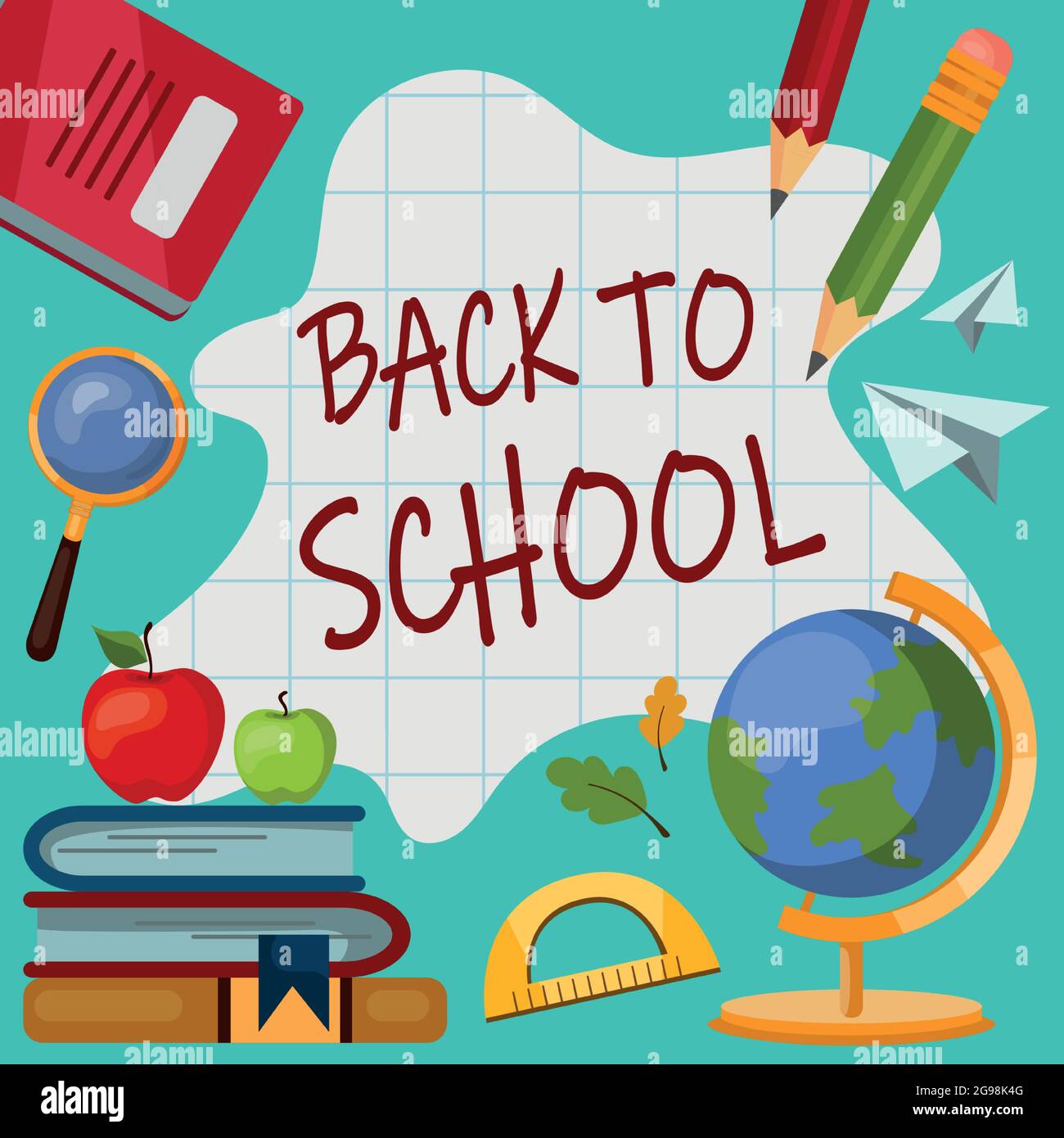 Back to School, New School Year Start - Vector illustration Stock ...