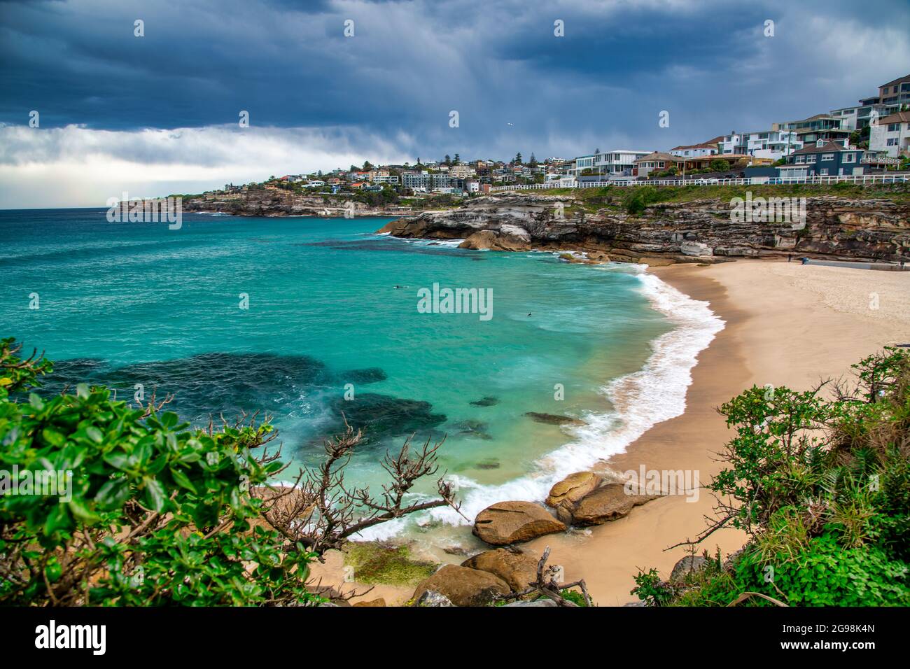 BONDI BEACH, AUSTRALIA - AUGUST 18, 2018: Tamarama Beach panorama on a ...