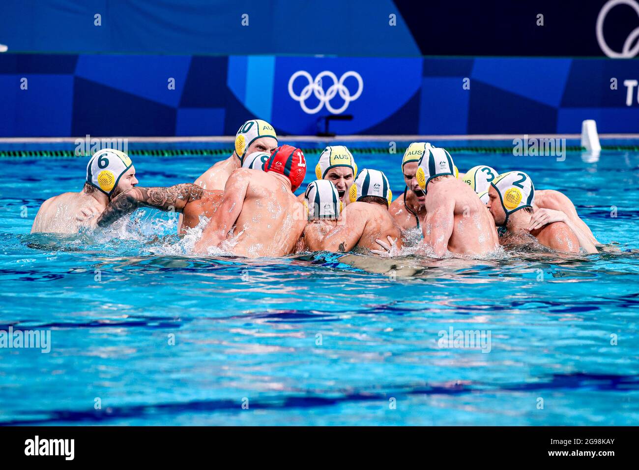 TOKYO, JAPAN - JULY 25: Team Australia before match start, Lachlan ...