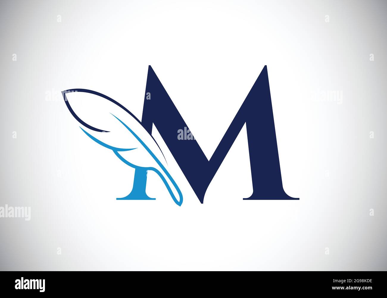 Initial B monogram alphabet with a feather. Font emblem. Law firm icon ...