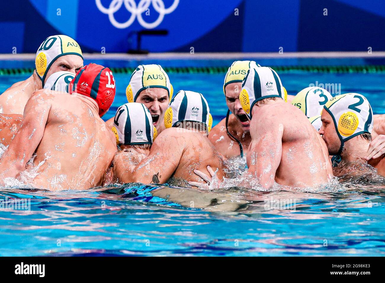 TOKYO, JAPAN - JULY 25: Team Australia before match start, Lachlan ...
