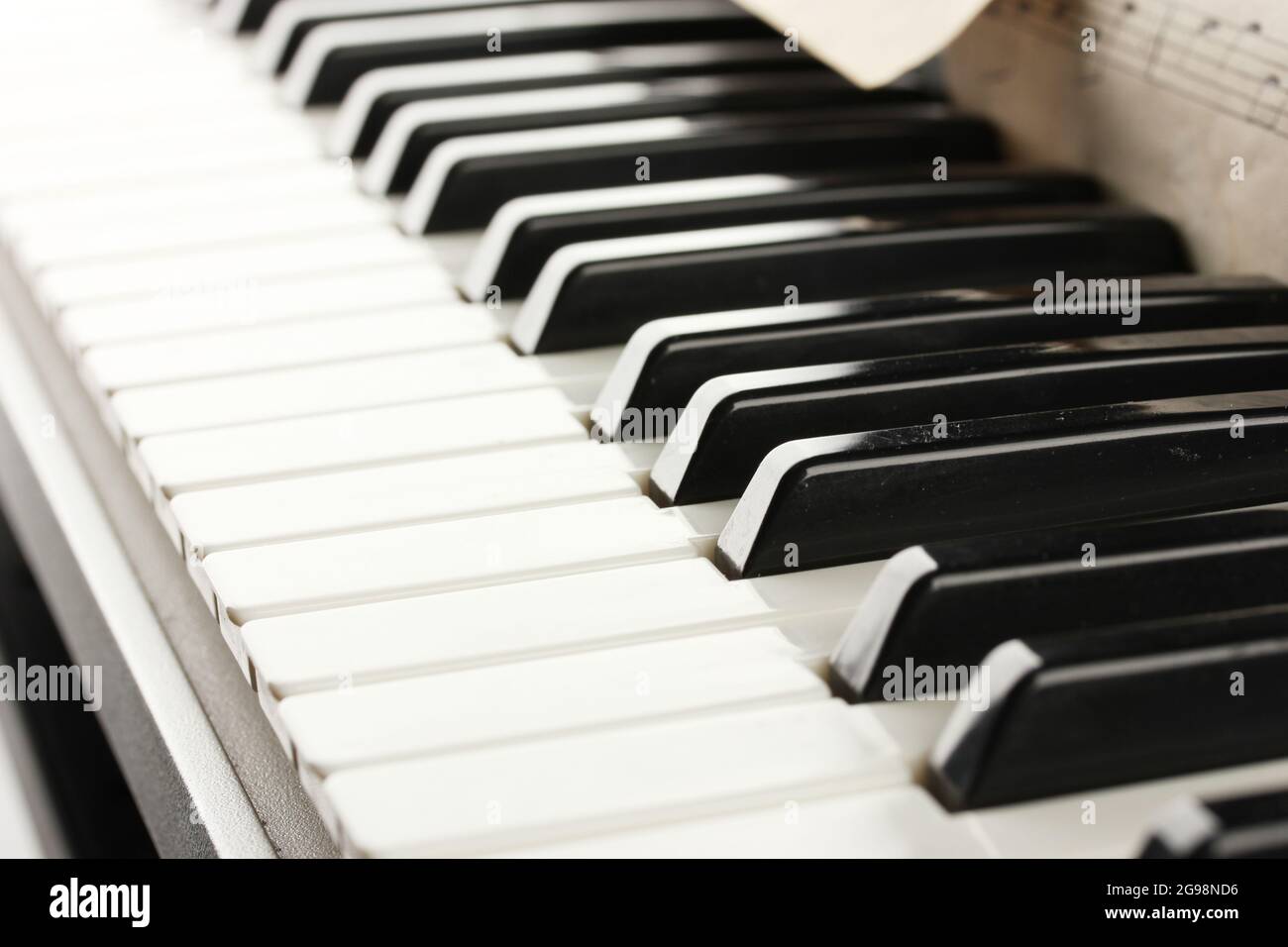 background of piano keyboard, close up Stock Photo - Alamy