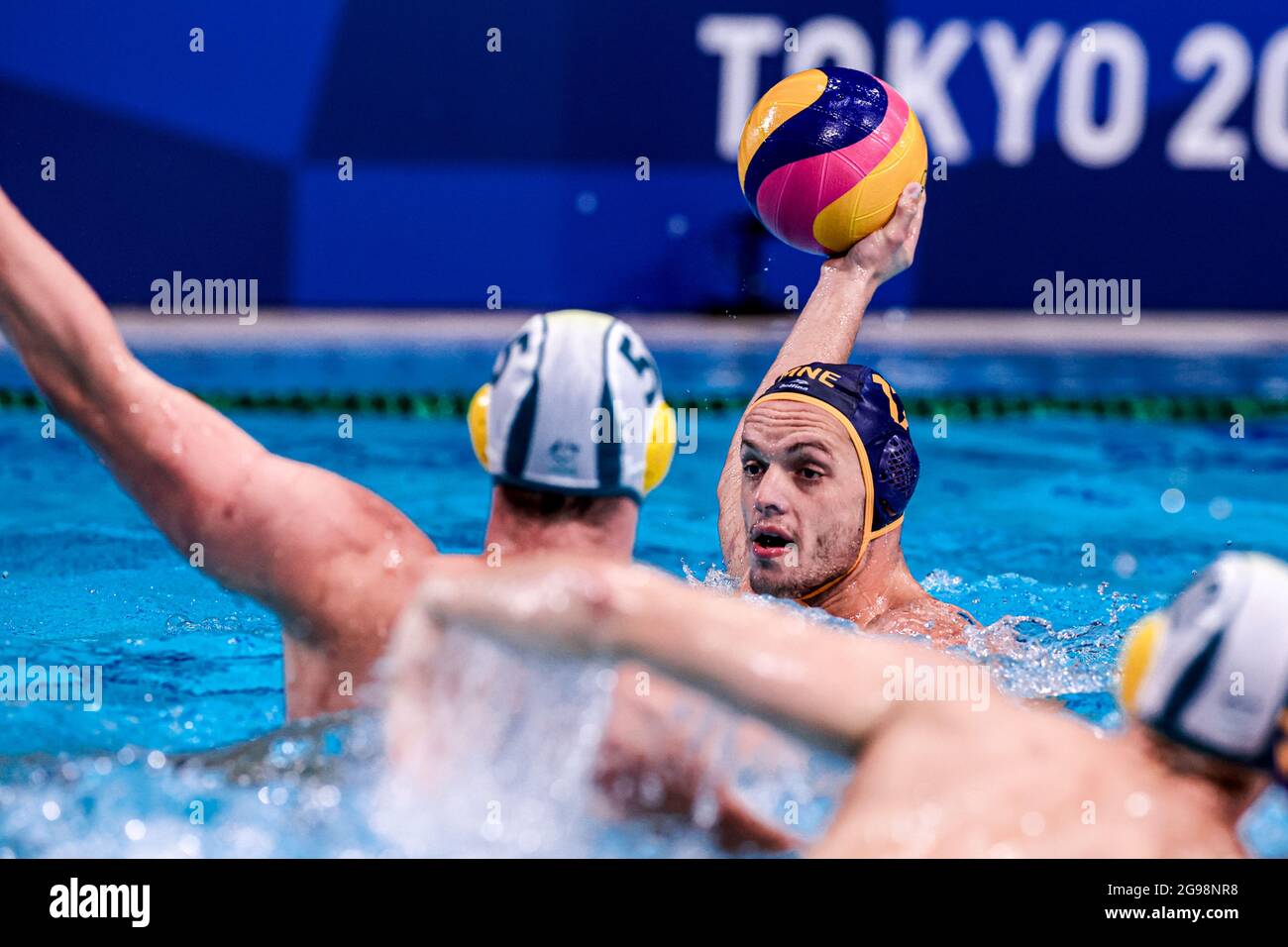 TOKYO, JAPAN - JULY 25: Nathan Power of Australia, Dusan Banicevic ...
