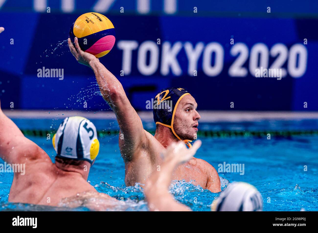 TOKYO, JAPAN - JULY 25: Nathan Power of Australia, Dusan Banicevic ...