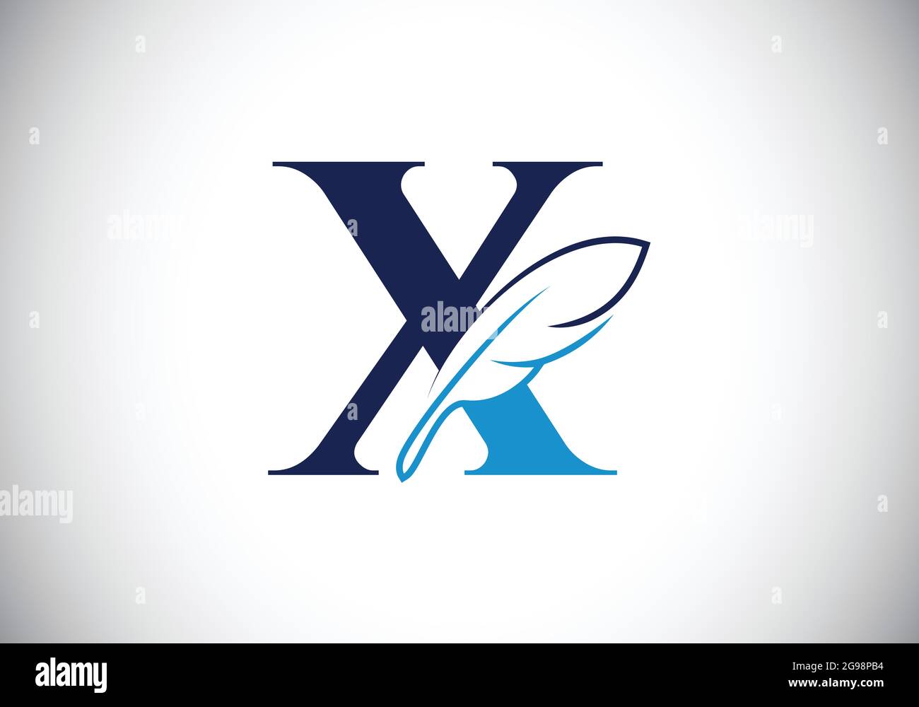 Initial B monogram alphabet with a feather. Font emblem. Law firm icon ...