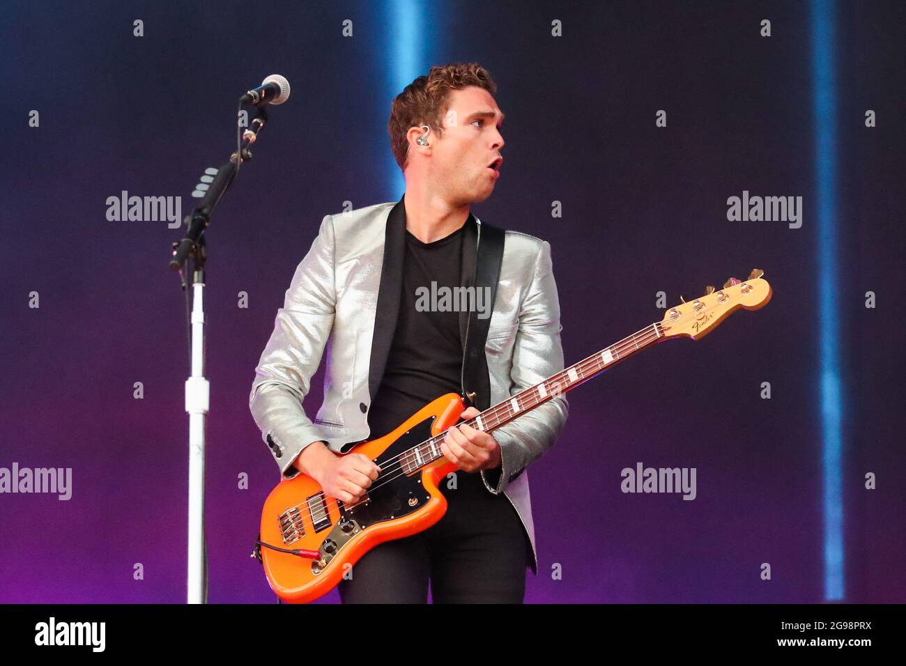 Sheffield, UK. 24th July, 2021. Mike Kerr of Royal Blood performs on ...