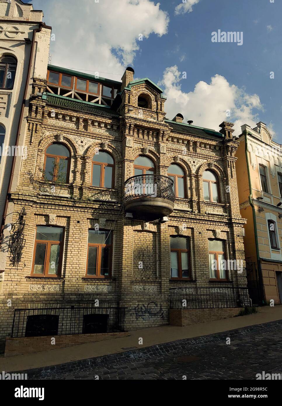 A vertical shot of Mykhailo Bulgakov Museum-Memorial, Ukraine Stock ...
