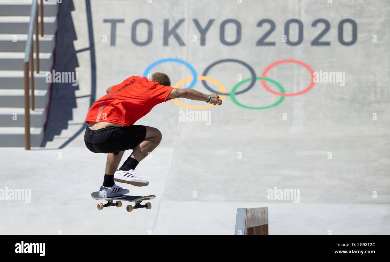 Tokyo, Japan. 25th July, 2021. Angelo Caro Narvaez competes in the Men ...