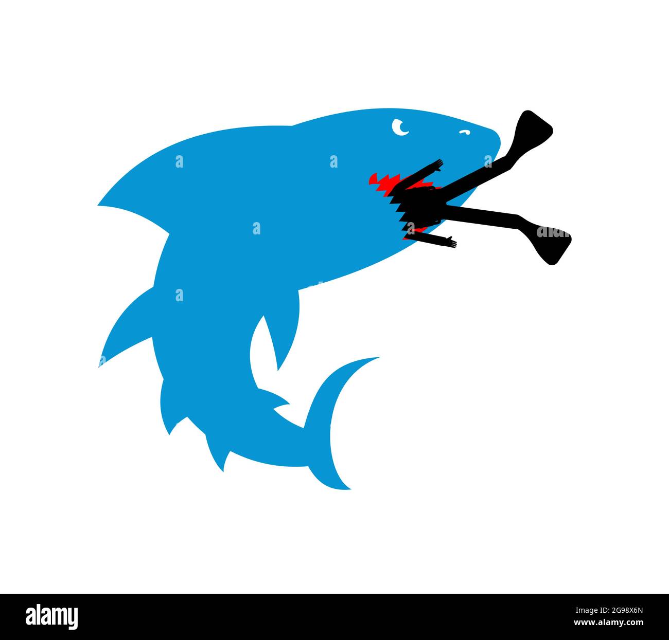 Diver blue shark Stock Vector Images - Alamy