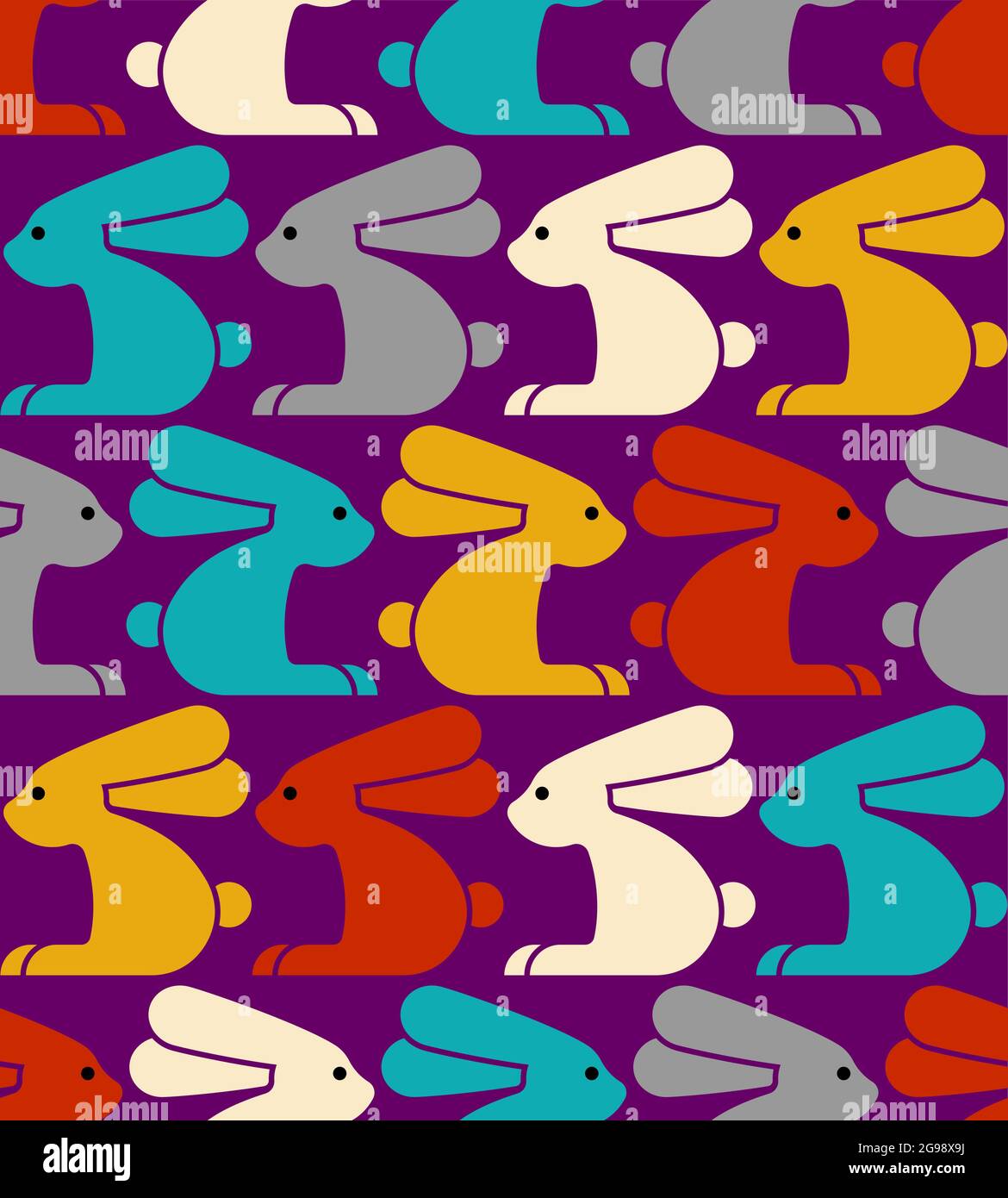 Hare pattern seamless. rabbit background. bunny texture vector Stock ...