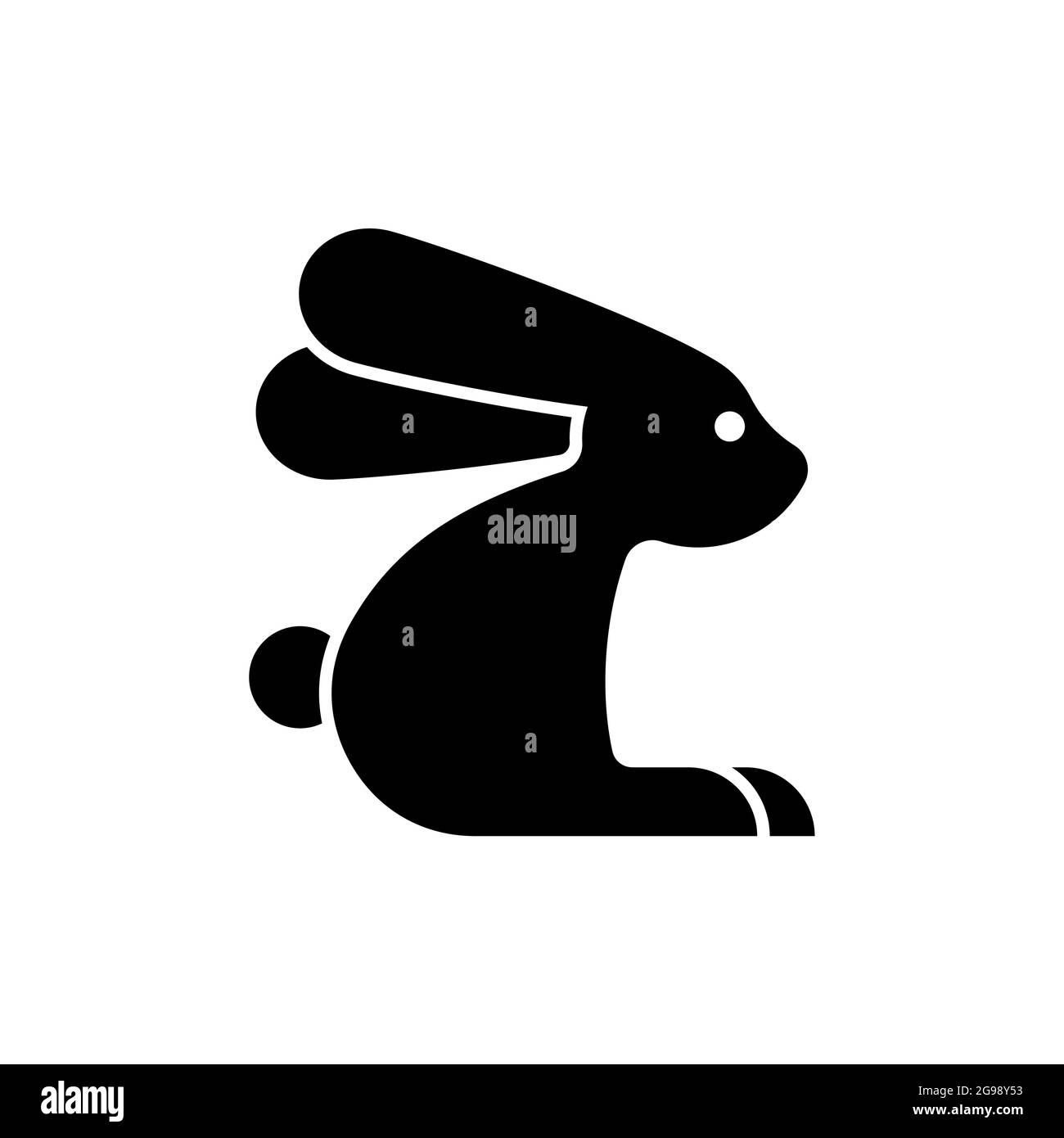 Hare sign icon isolated. rabbit symbol vector illustration Stock Vector ...