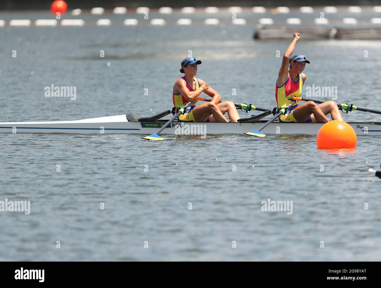 Tokyo, Japan. 25th July, 2021. Ancuta Bodnar (L) and Simona Radis of ...