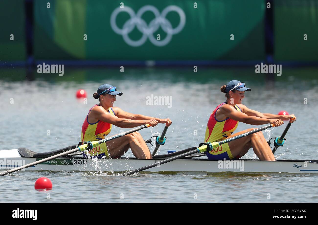Tokyo, Japan. 25th July, 2021. Ancuta Bodnar (L) and Simona Radis of ...