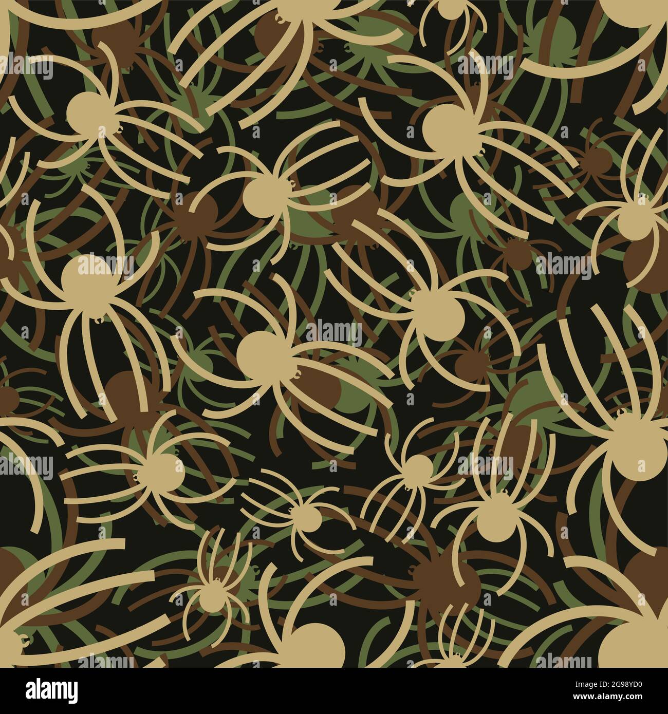 Spider military pattern seamless. Arthropod animal army background ...