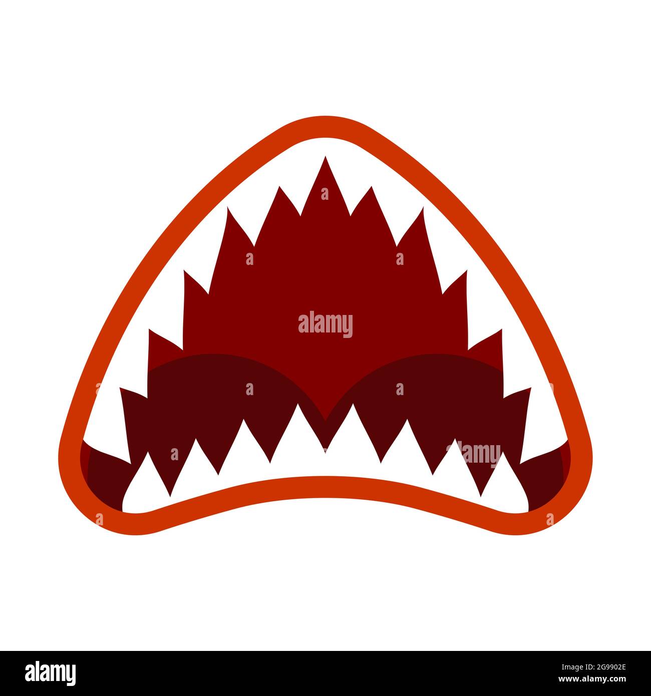 Shark mouth open illustration Cut Out Stock Images & Pictures - Alamy