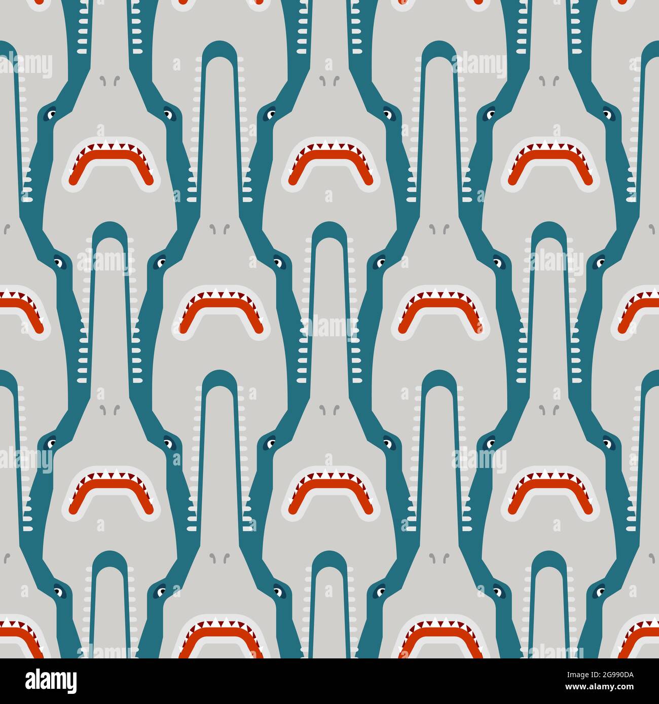 Sawfish pattern seamless. marine predator saw fish background. vector ...
