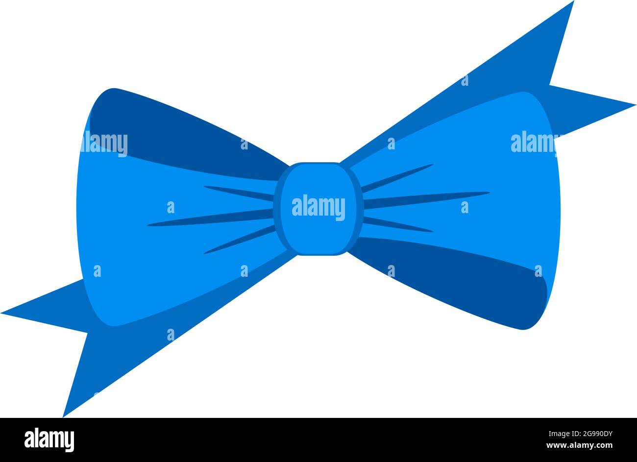 Decorative festive blue bow. Icon for greeting cards Stock Vector Image ...